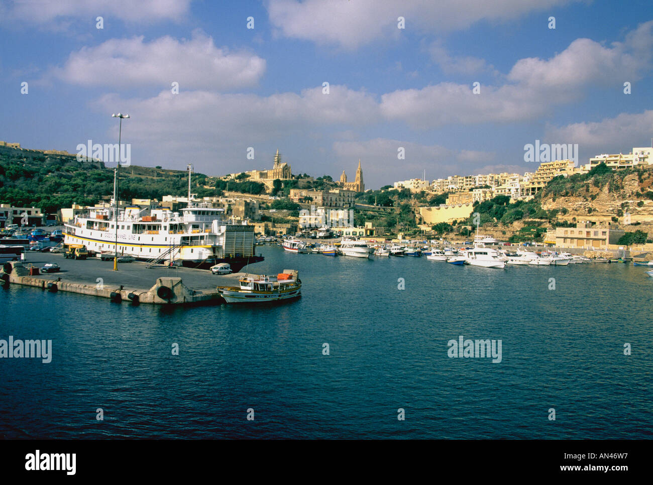 Gozo harbour and hydrofoil port, Malta Stock Photo - Alamy