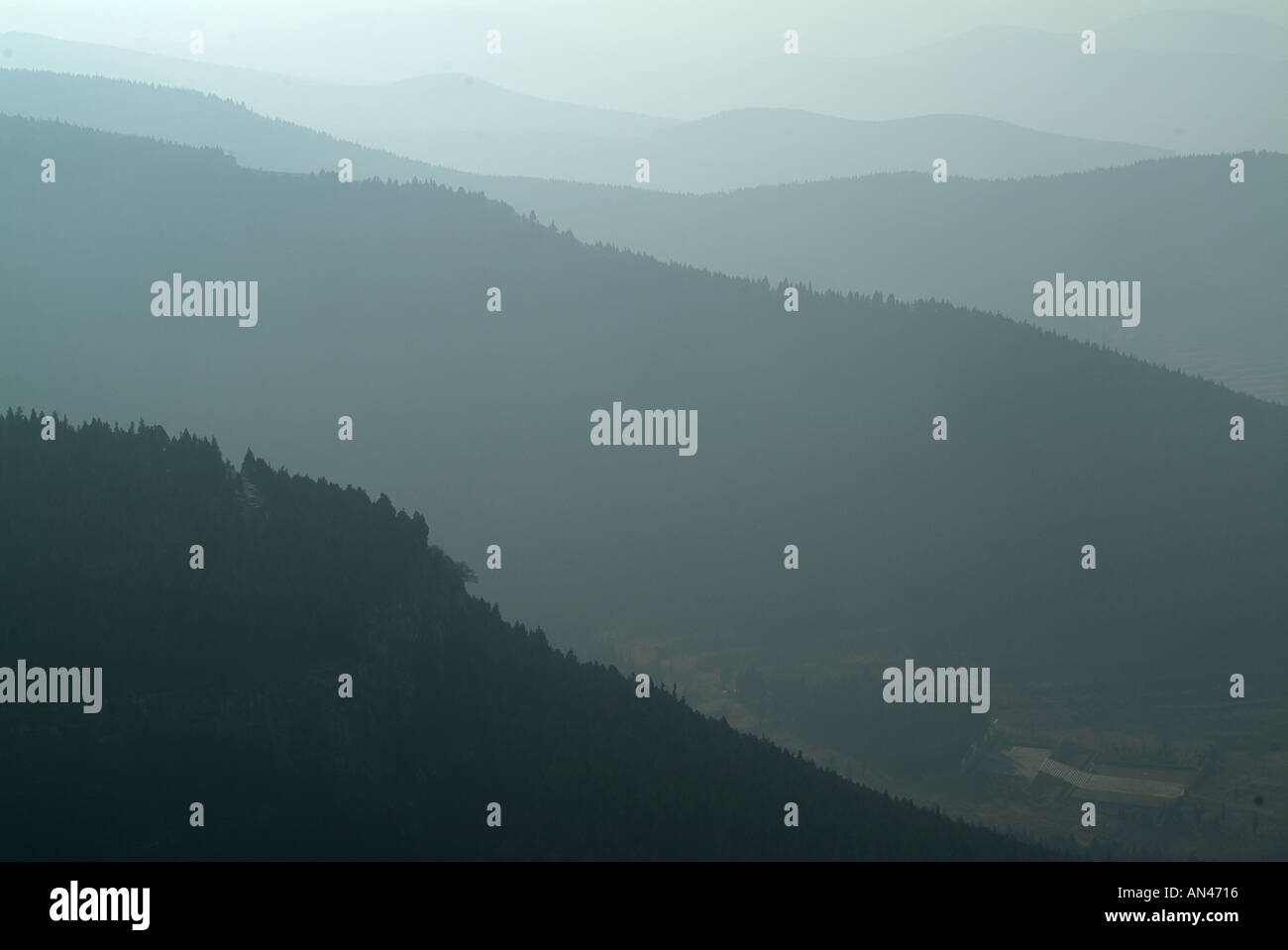 The relic of the Great Wall of the state of Qi in ancient China Stock ...