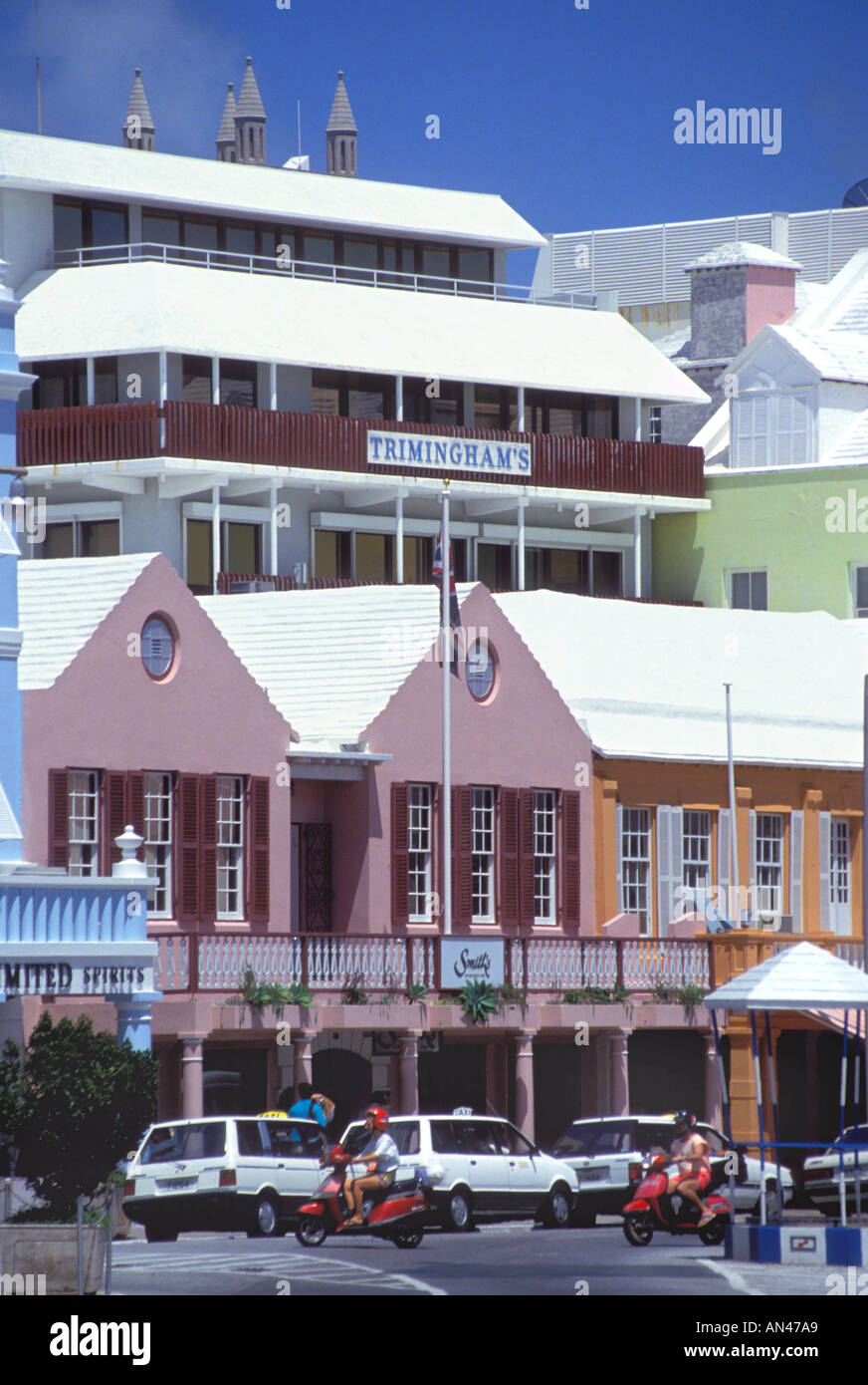 Front Street Hamilton Bermuda Stock Photo - Alamy