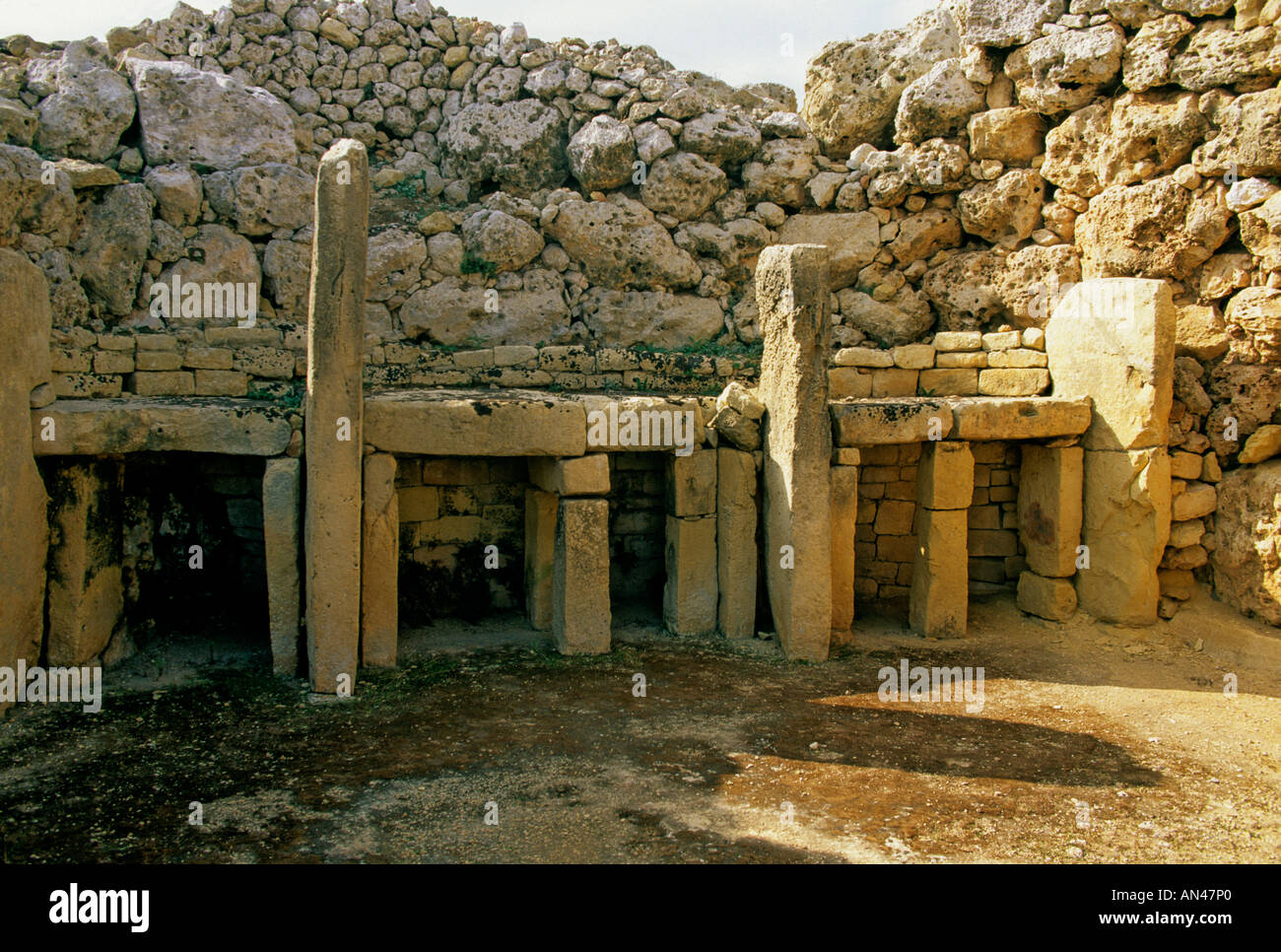 Island gozo megalithic temple ggantija hi-res stock photography and ...
