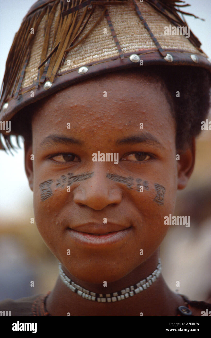 Boy with facial scarification Niger West Africa Stock Photo - Alamy