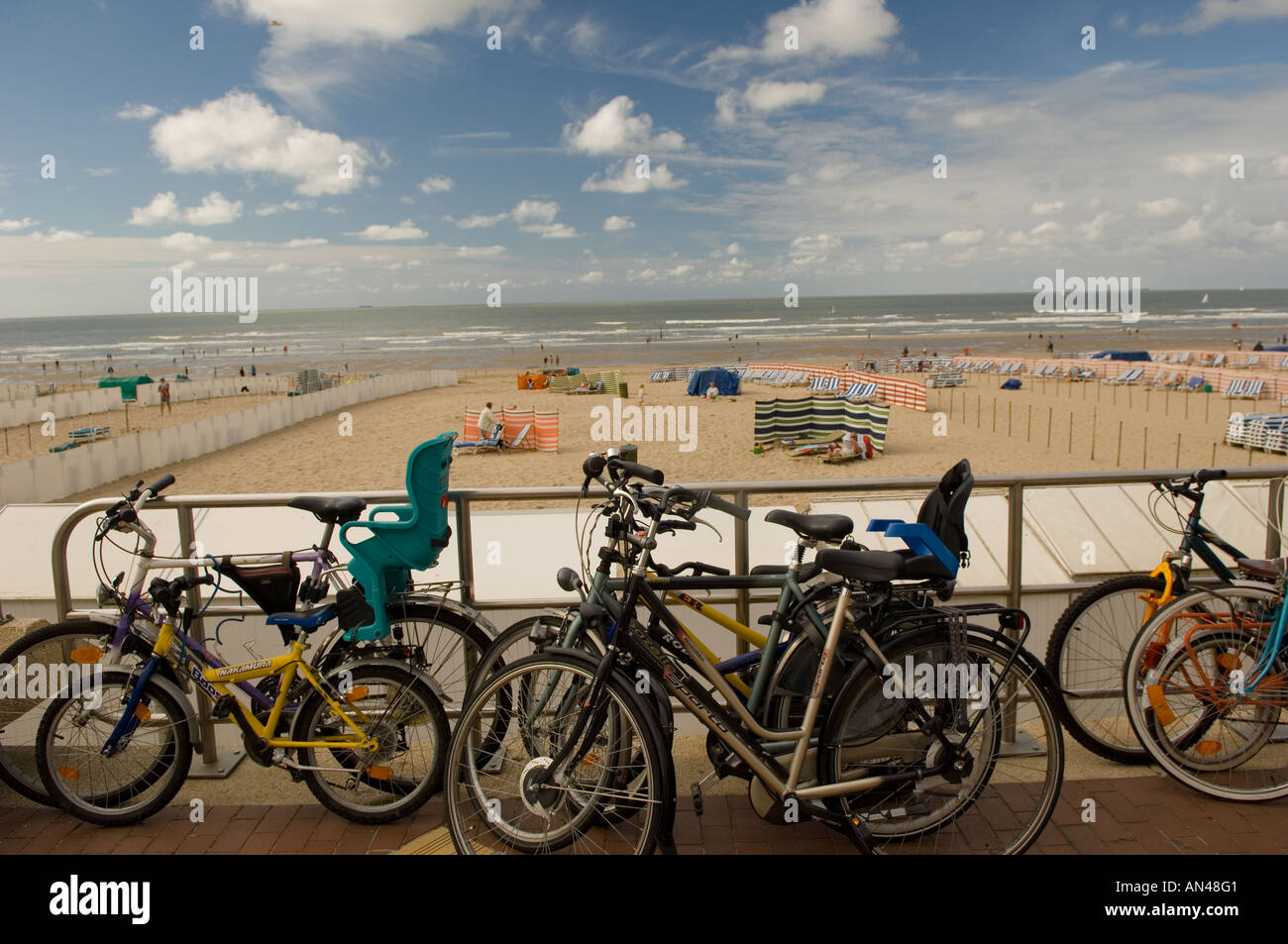 De Haan beach Belgium Stock Photo - Alamy