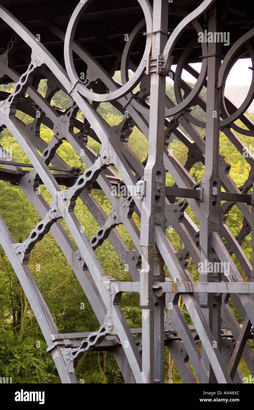 Detail of the Ironbridge at Coalbrookdale Talford Shropshire Stock ...