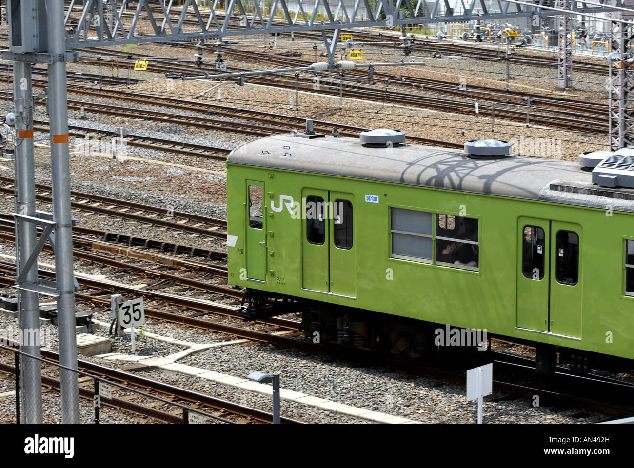 Commuter Train In Kyoto Japan Stock Photo - Alamy