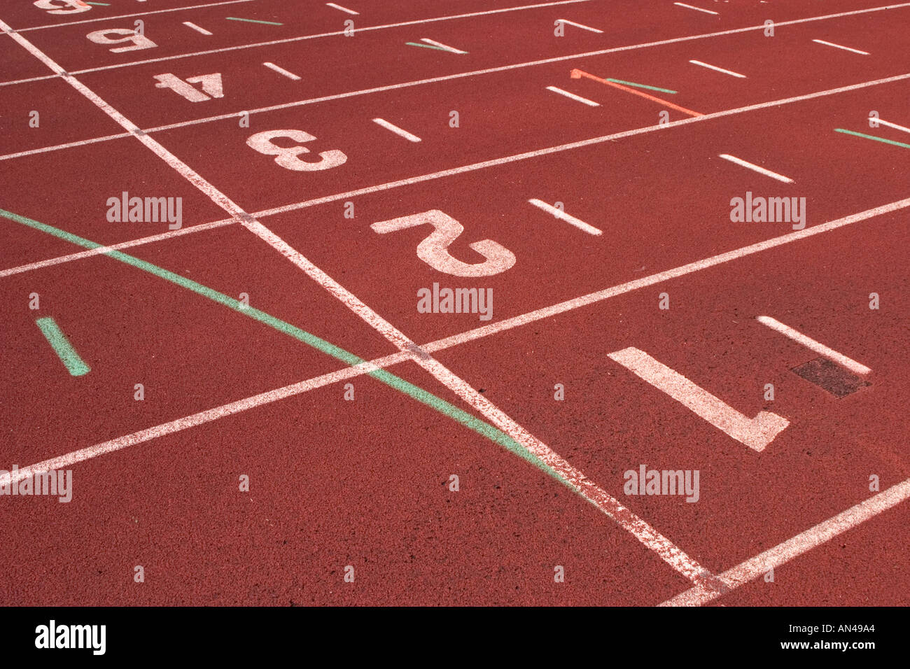 Finish line in sports field Stock Photo - Alamy