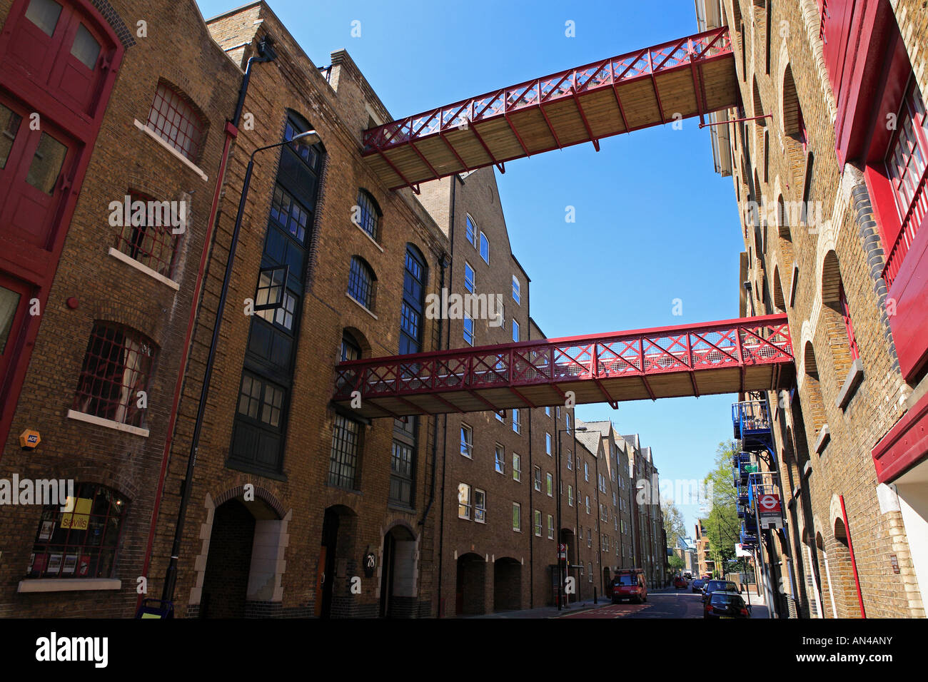Victorian Era Gantries, Wapping High Street Stock Photo - Alamy