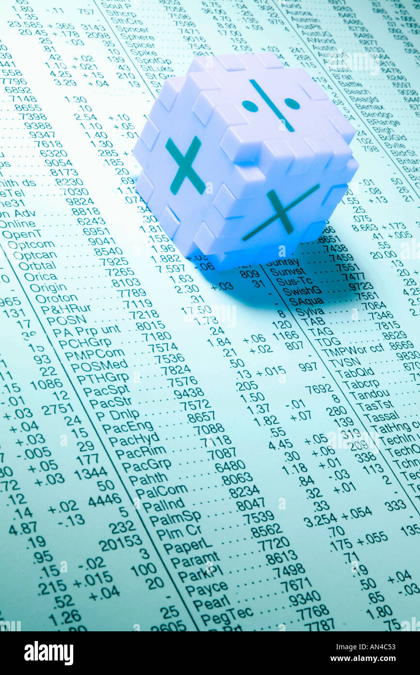 Math Symbol Puzzle Cube on Stock Listings Stock Photo - Alamy