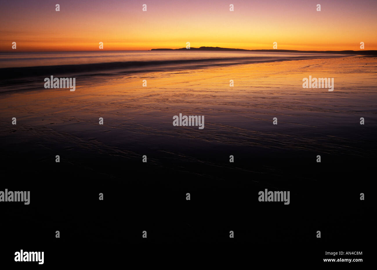 Sunset at Limantour Beach, Point Reyes National Seashore Stock Photo ...
