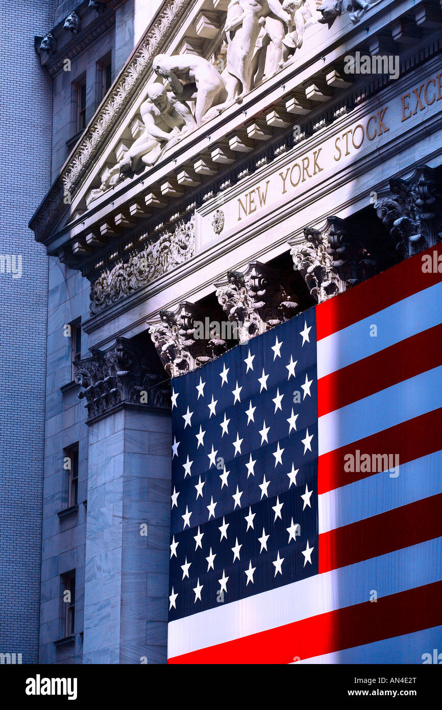 New york stock exchange at Wall street Stock Photo - Alamy