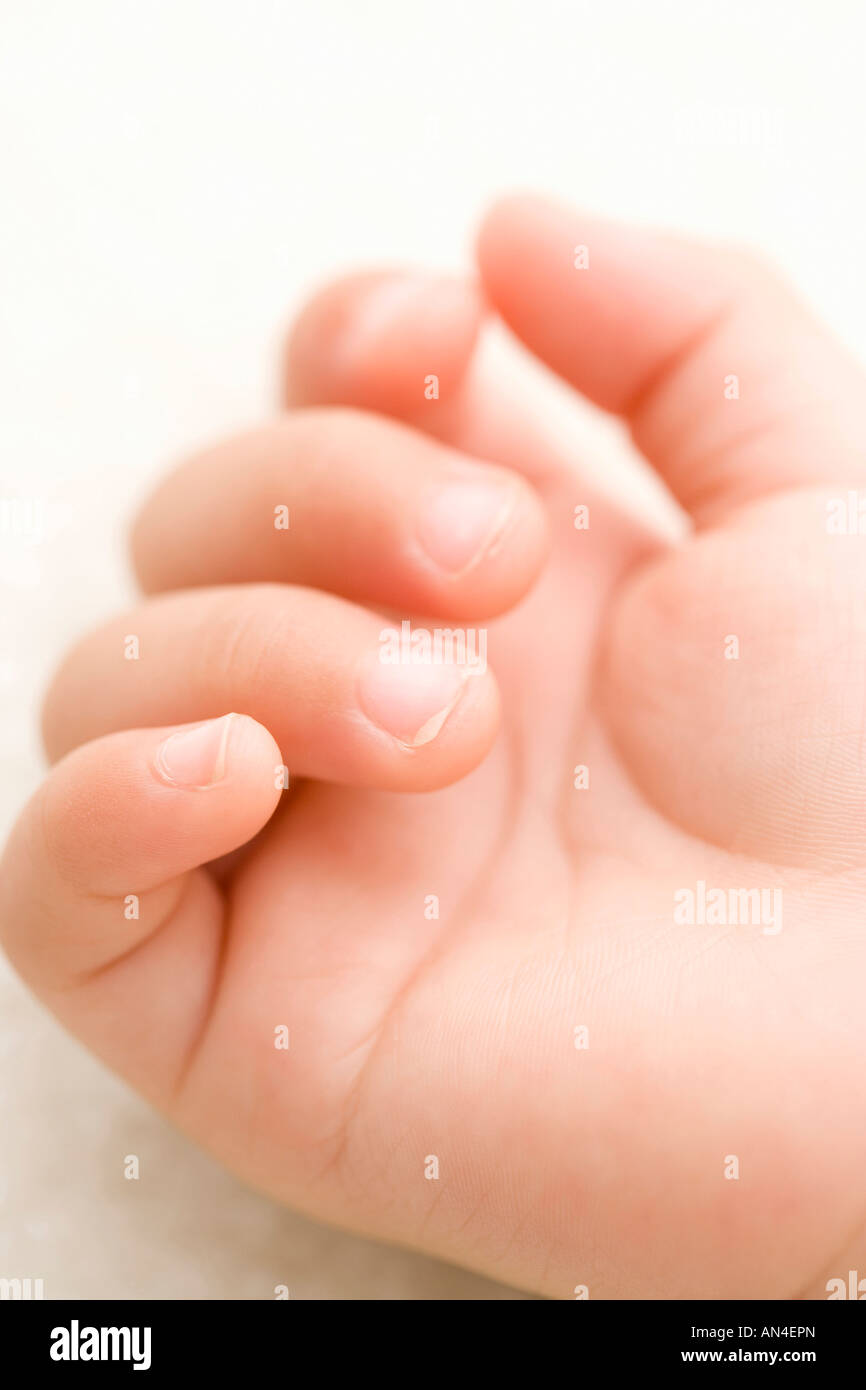 Tiny hand of baby Stock Photo - Alamy