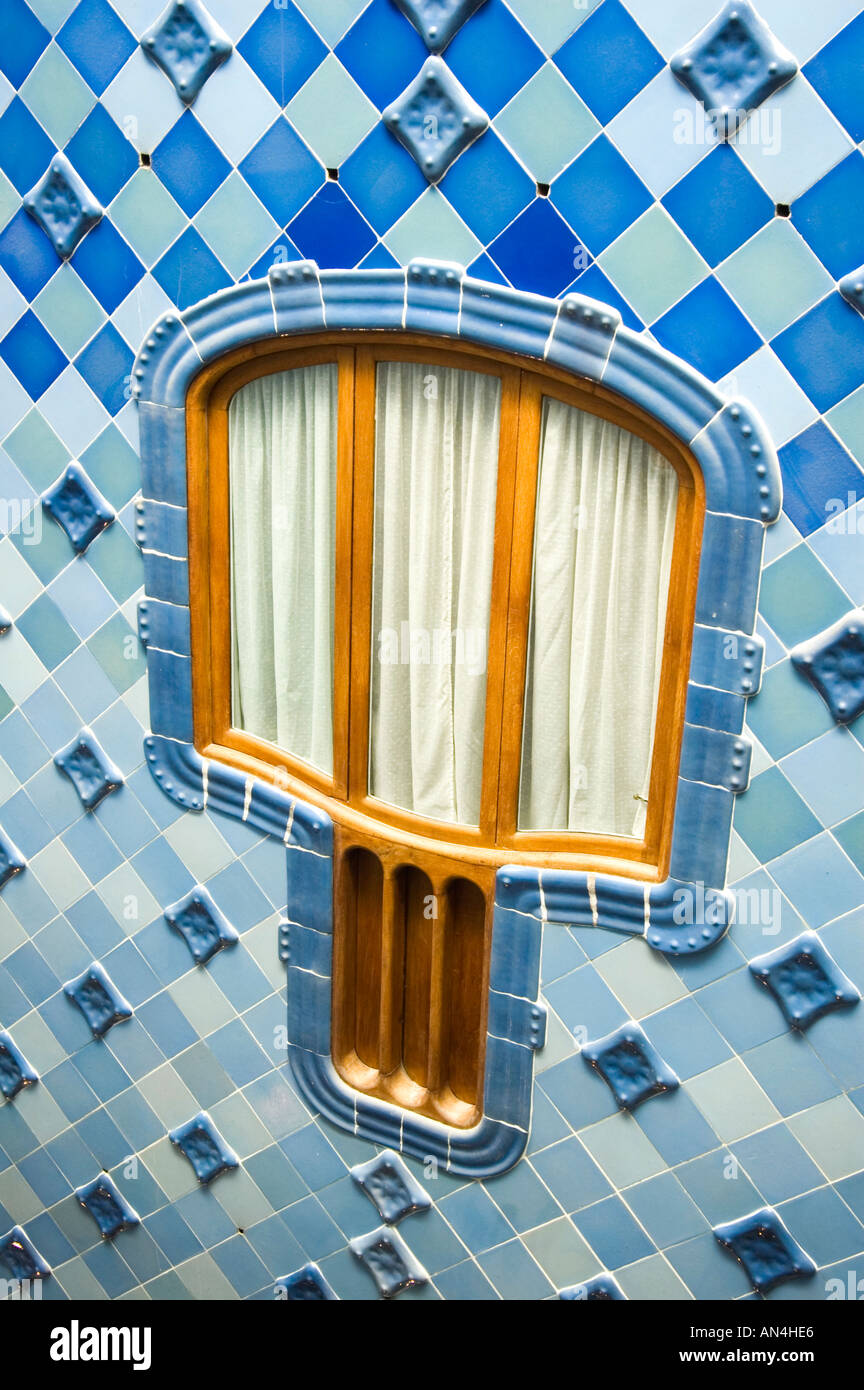 Window inside Casa Battlló designed by Catalan architect Antoni Gaudí ...