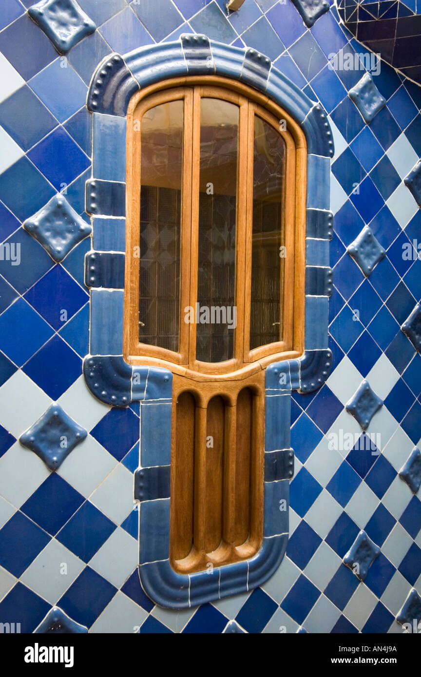 Window inside Casa Battlló designed by Catalan architect Antoni Gaudí ...