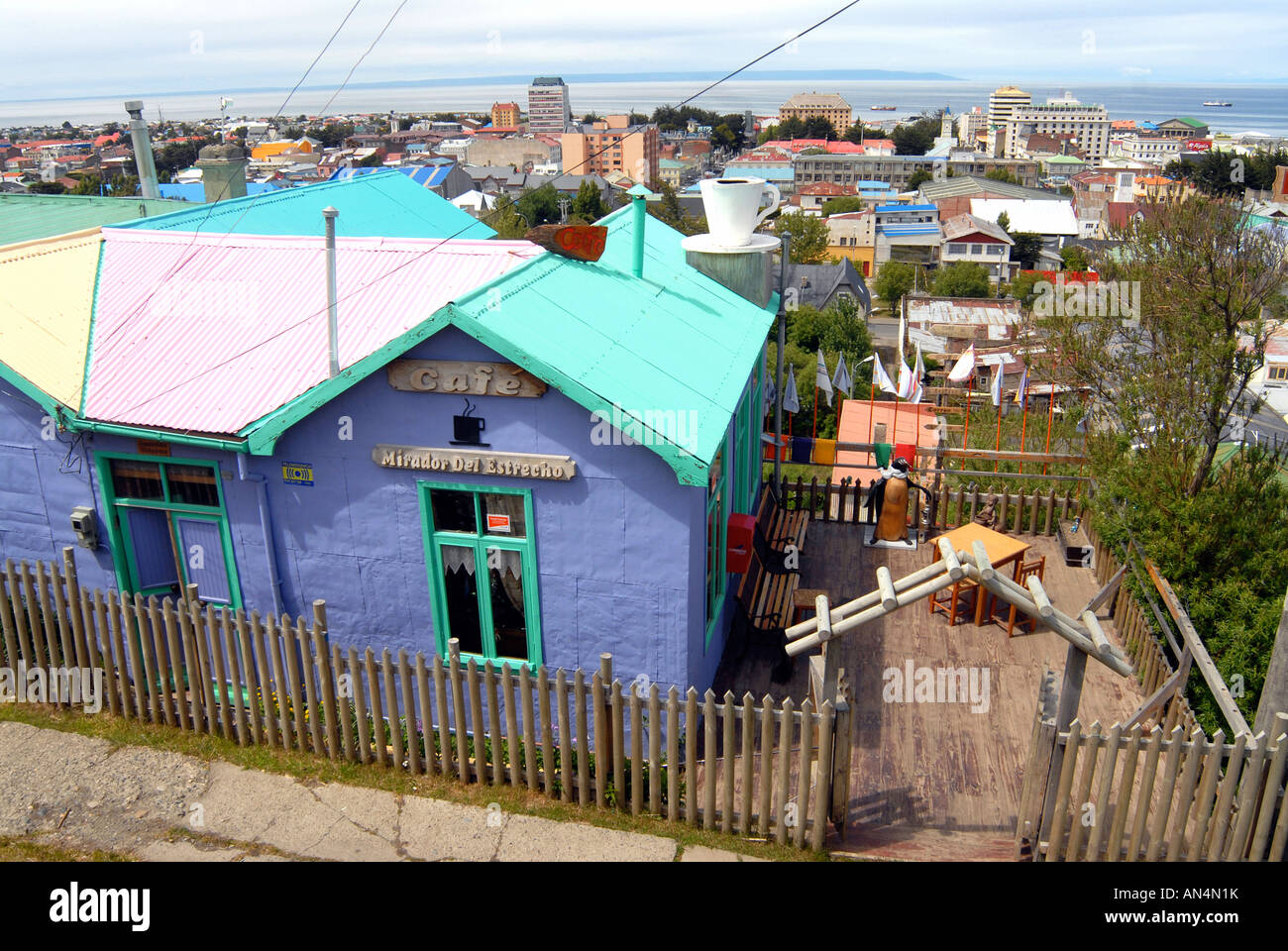 aerial view , Punta Arenas, Chile Stock Photo - Alamy