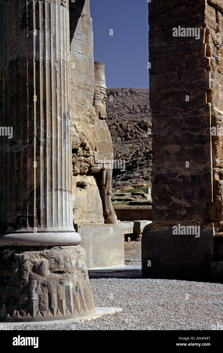 Ruins of the ancient city of Persepolis which was once the capital of ...