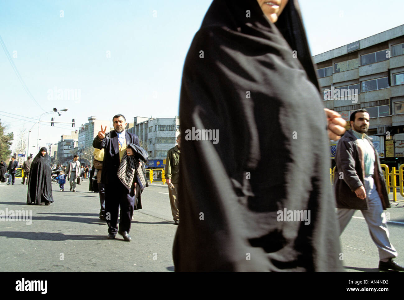 Iranian women walking street in hi-res stock photography and images - Alamy