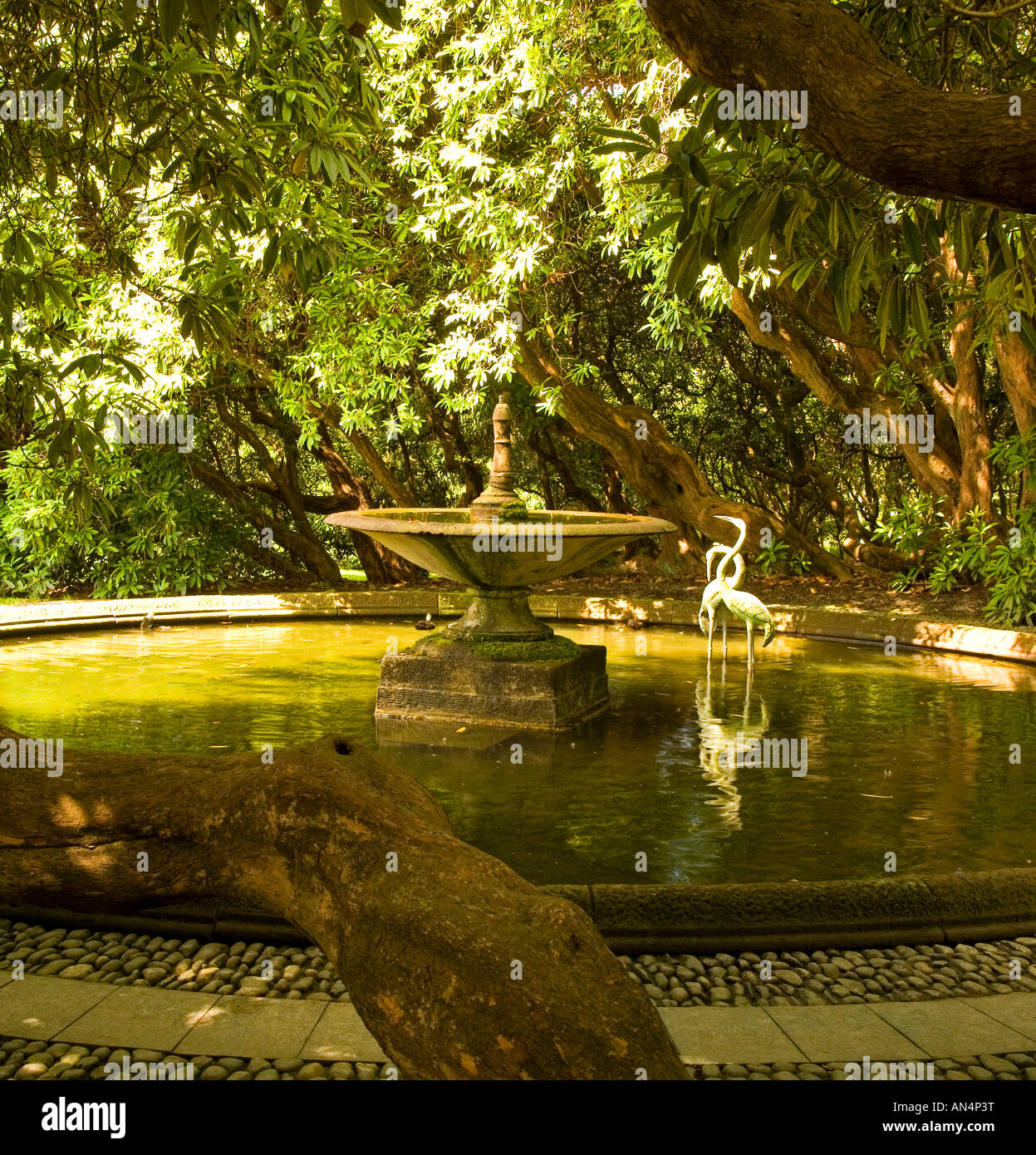 Holker Hall, Cumbria, water fountain Stock Photo - Alamy