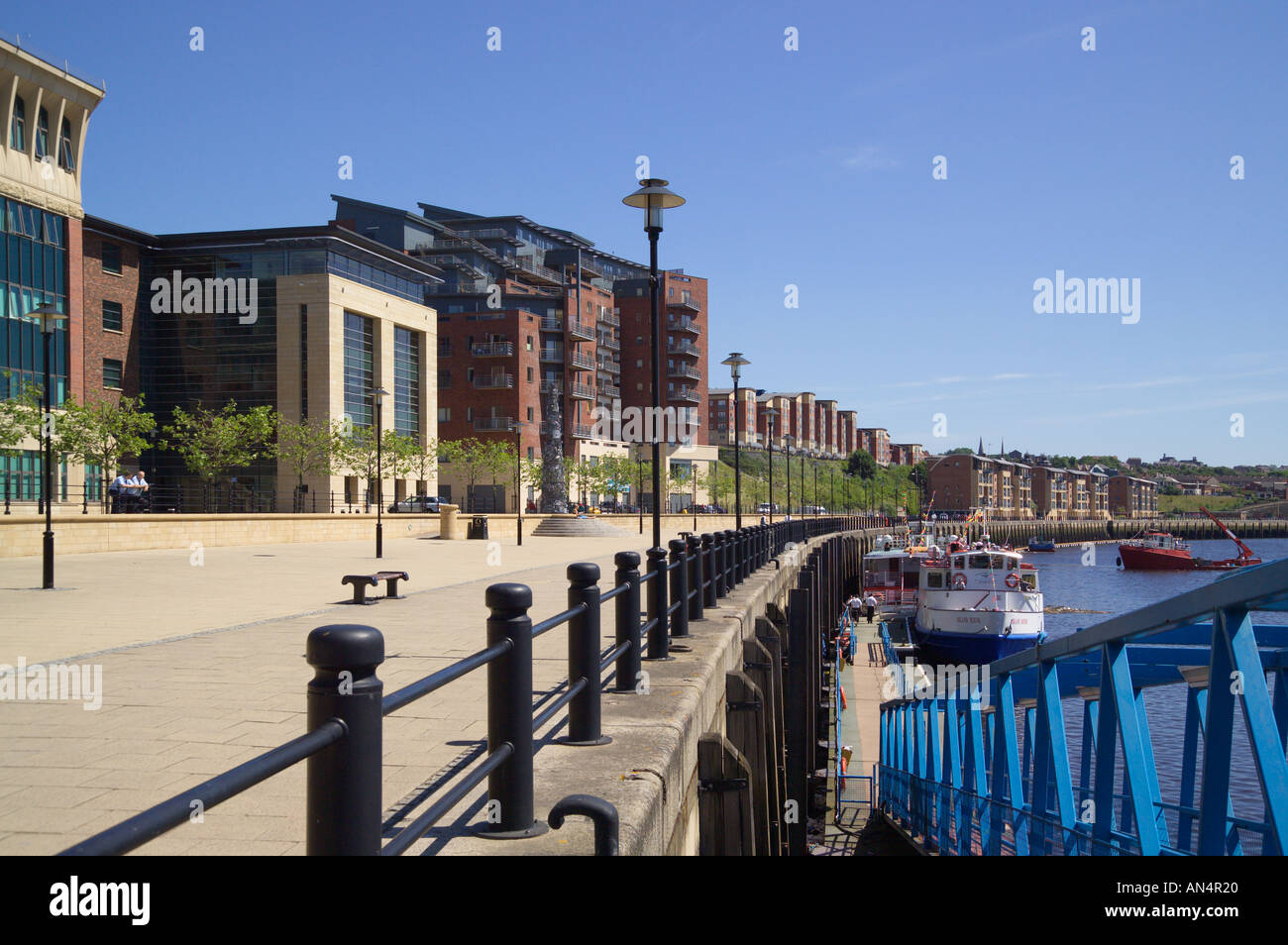 Quayside riverside [Newcastle upon Tyne] England Stock Photo - Alamy