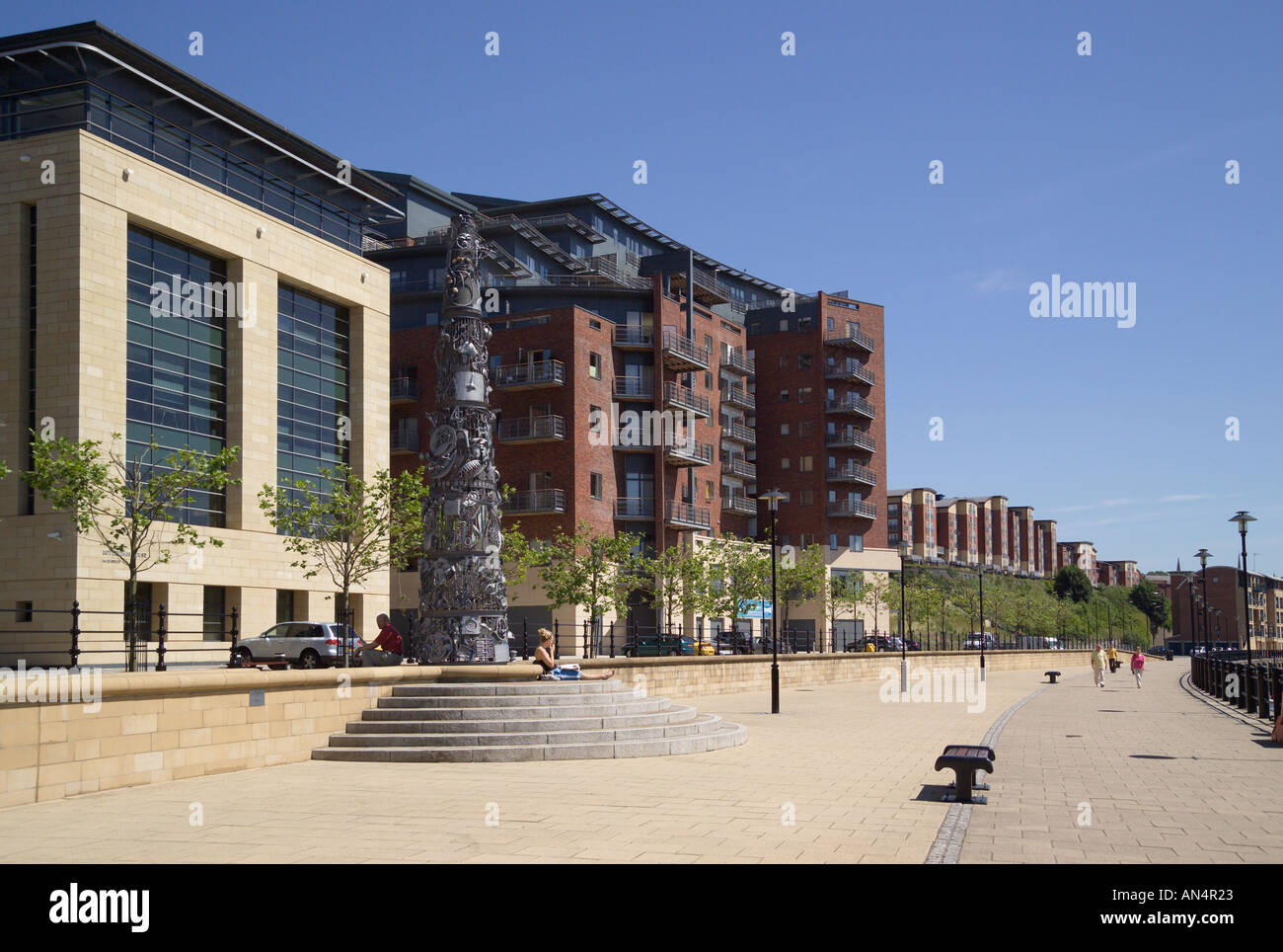 Quayside riverside [Newcastle upon Tyne] England Stock Photo - Alamy