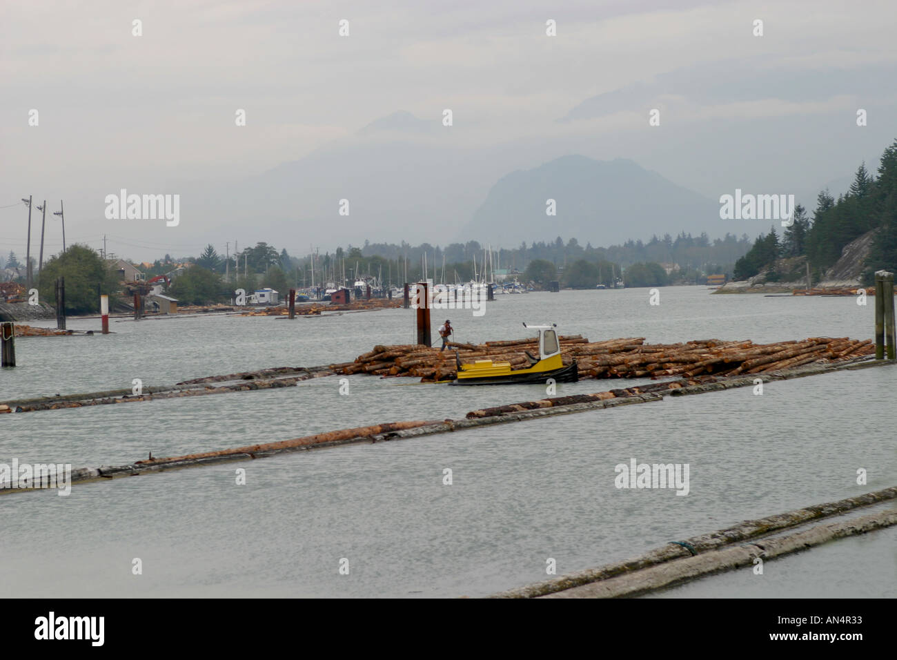 LOGGING on the Pacific coast, British Columbia, Canada Stock Photo - Alamy