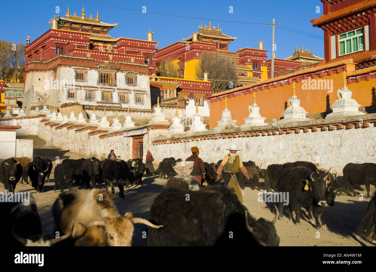 China Western Sichuan the Road to Tibet Litang Chode Gompa Stock Photo ...