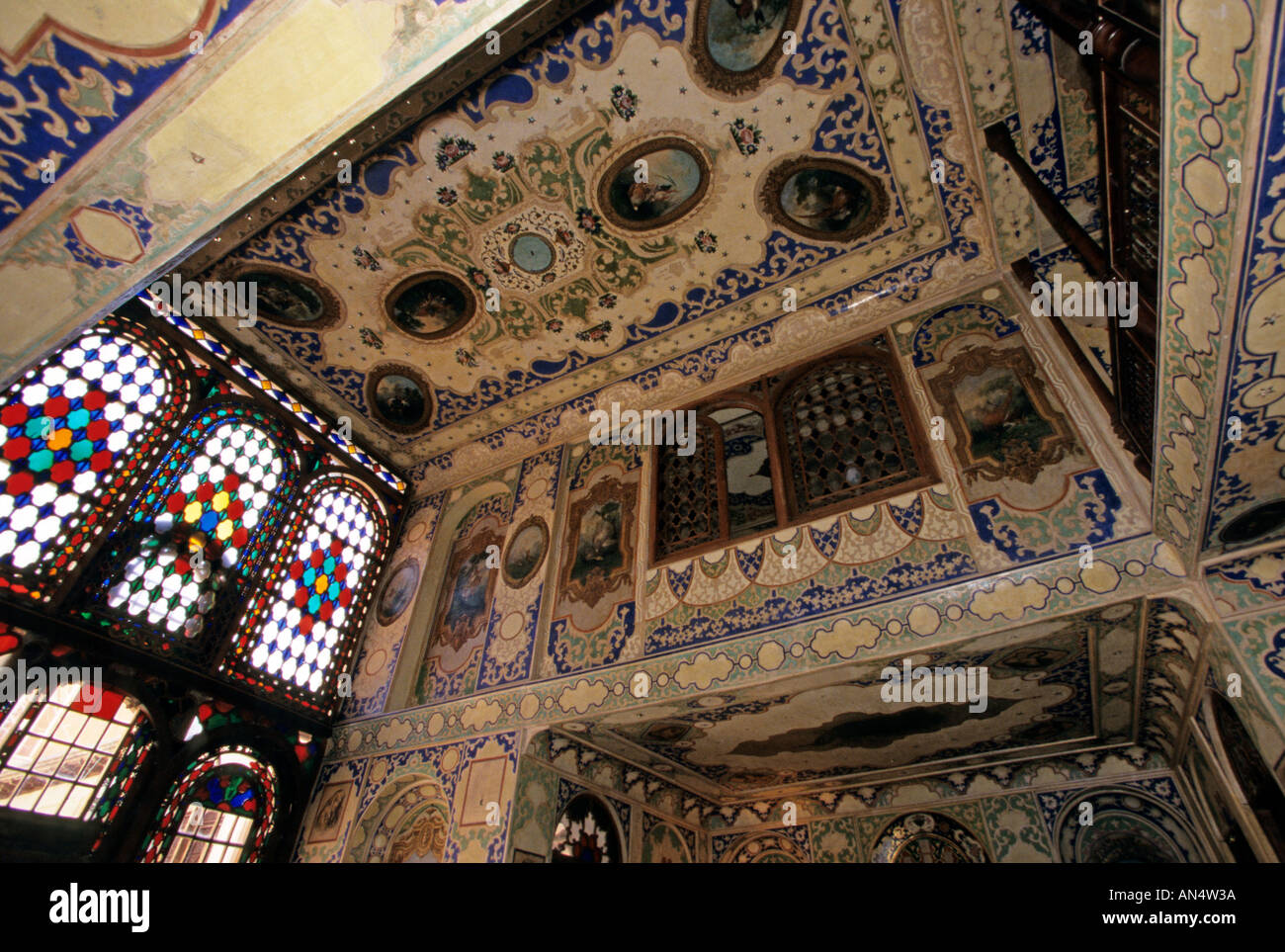 The ornate interior of a traditional persian merchant s house in ...
