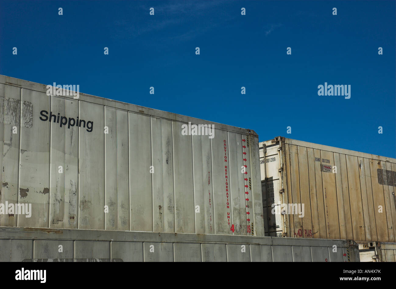 Refrigerated shipping containers hi-res stock photography and images ...