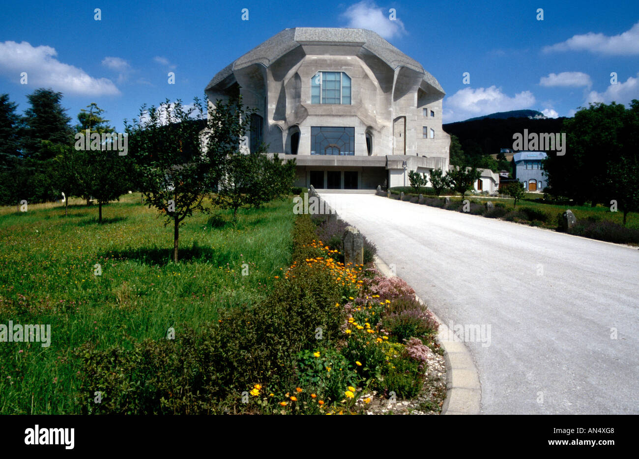 The front entrance of The Goetheanum Building faces the south east ...