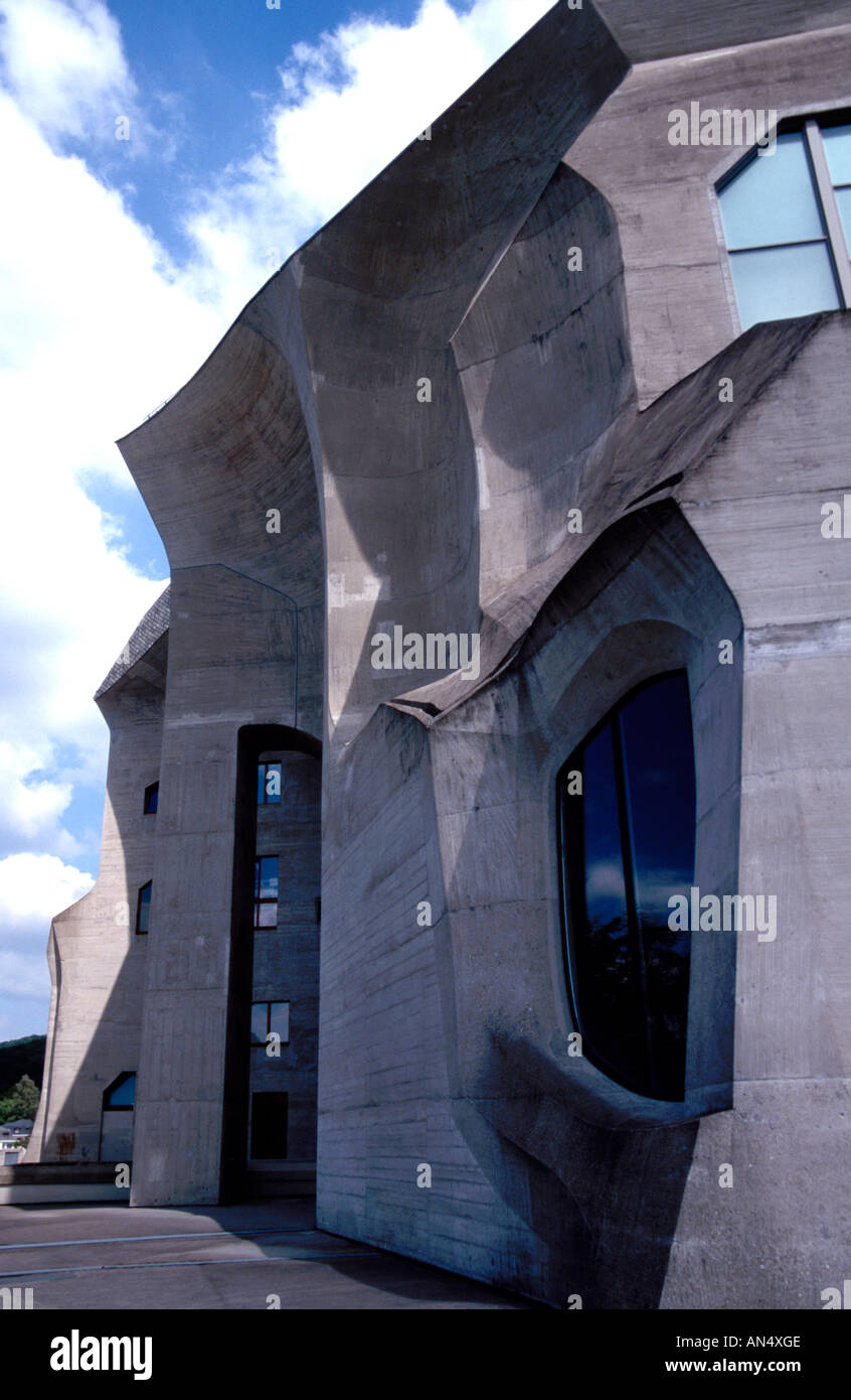 Detail of the North side of The Goetheanum Building which is built from ...
