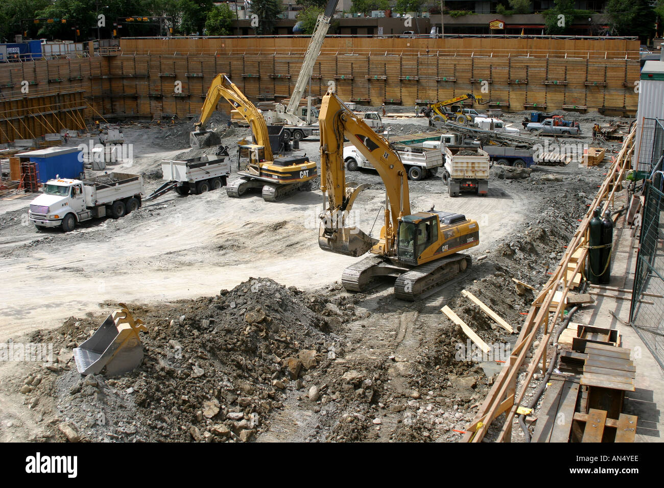 CONSTRUCTION Building under construction in Calgary, Alberta, Canada ...