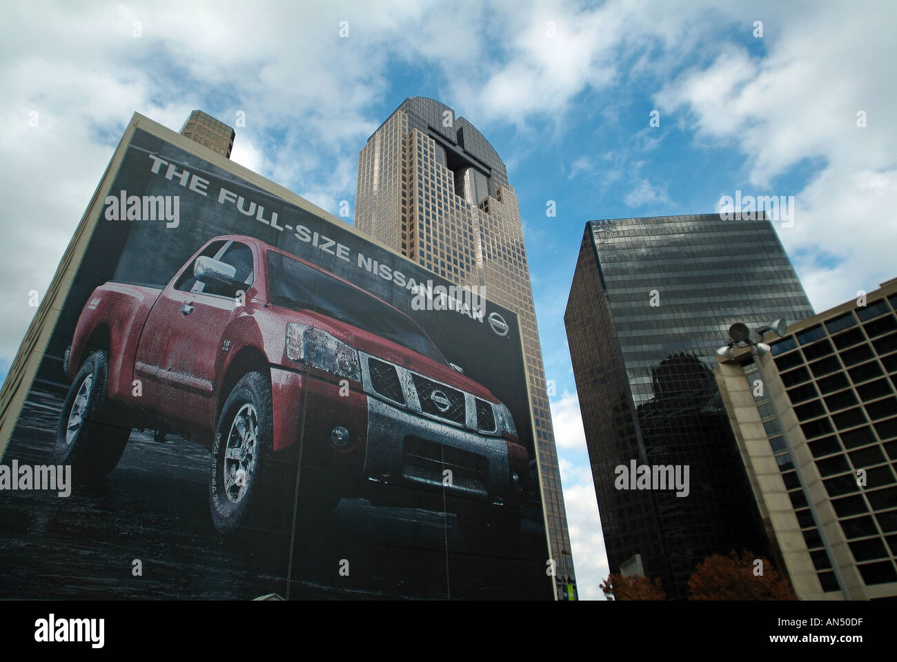 Big advertising panel in downtown of dallas Stock Photo - Alamy