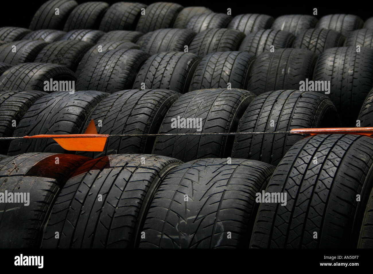 Rows of car tyres hi-res stock photography and images - Alamy