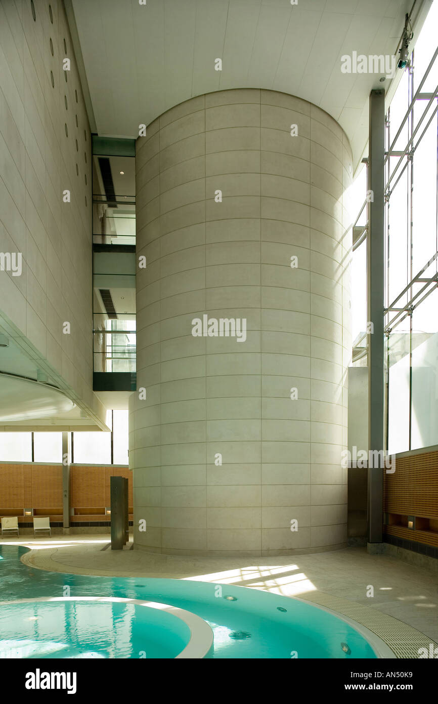 Therm' Bath Spa, 2006. Internal swimming pool with structural funnels ...