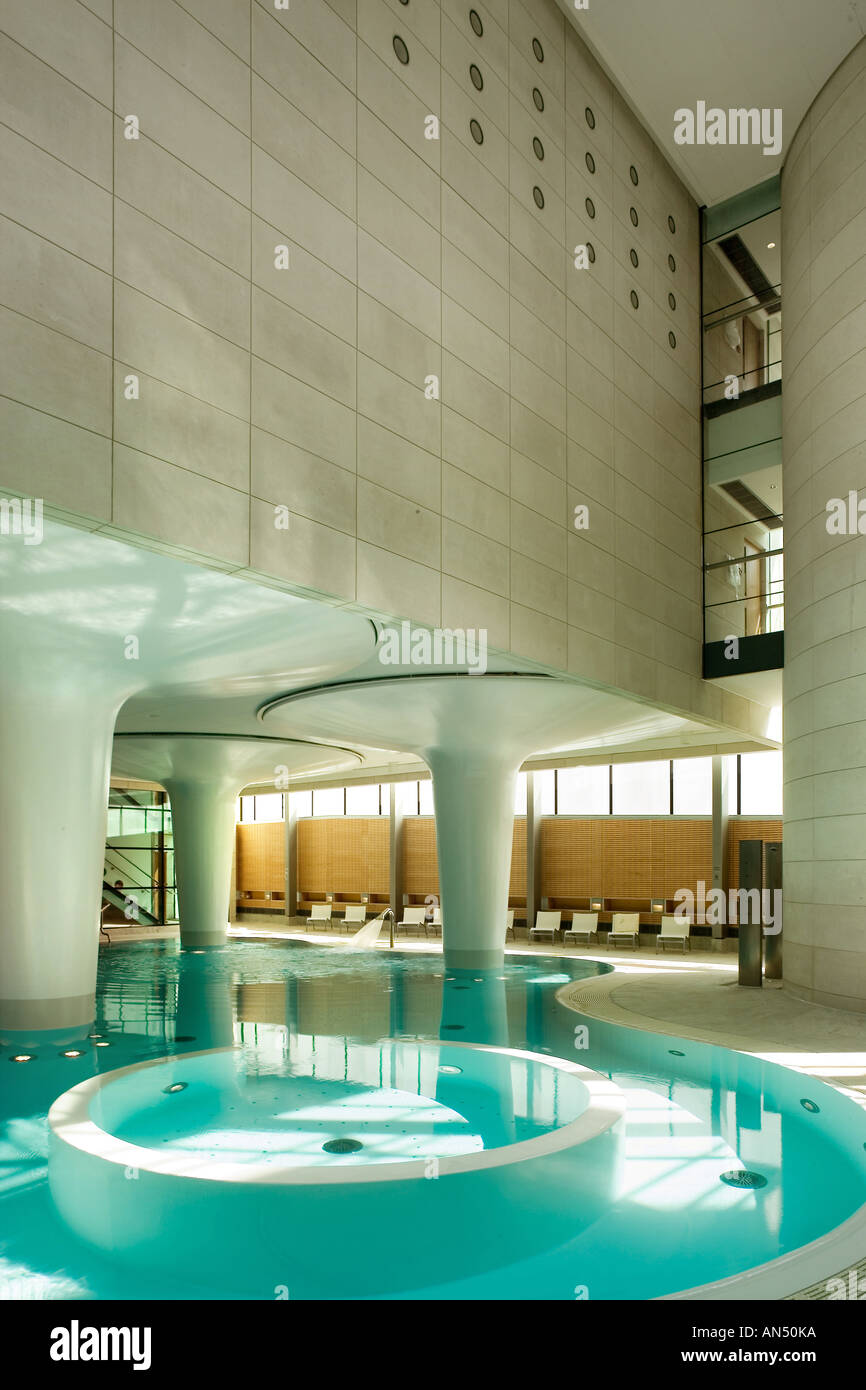 Therm' Bath Spa, 2006. Internal swimming pool with structural funnels ...