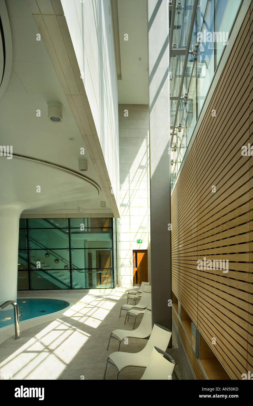 Therm' Bath Spa, 2006. Internal swimming pool with structural funnels ...