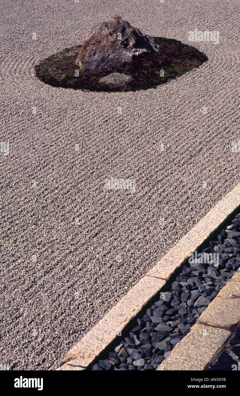 rock garden of ryoan-ji temple, Kyoto, kansai, Japan Stock Photo - Alamy