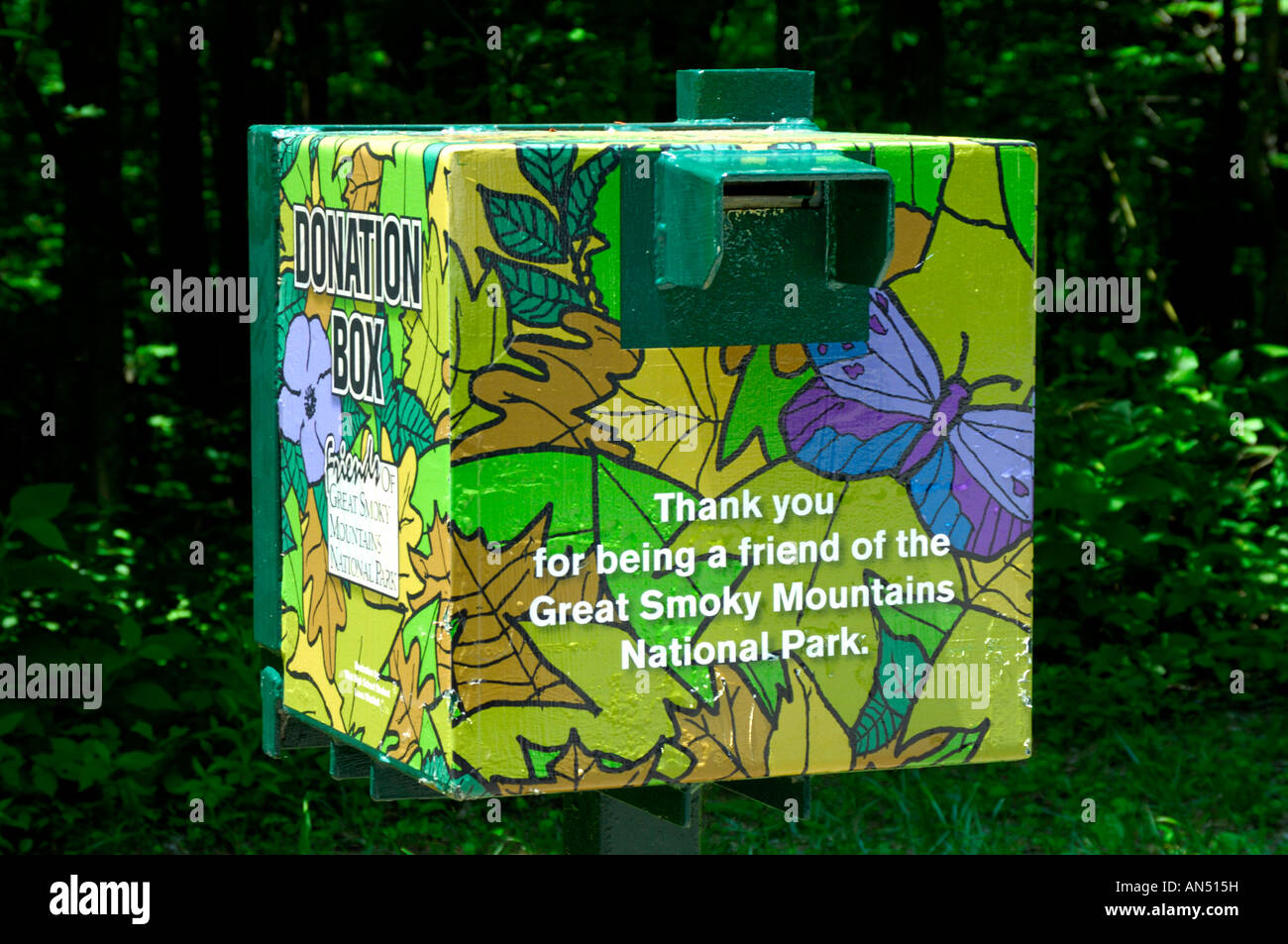 A Colorful Donation Box in Great Smoky Mountains National Park in ...