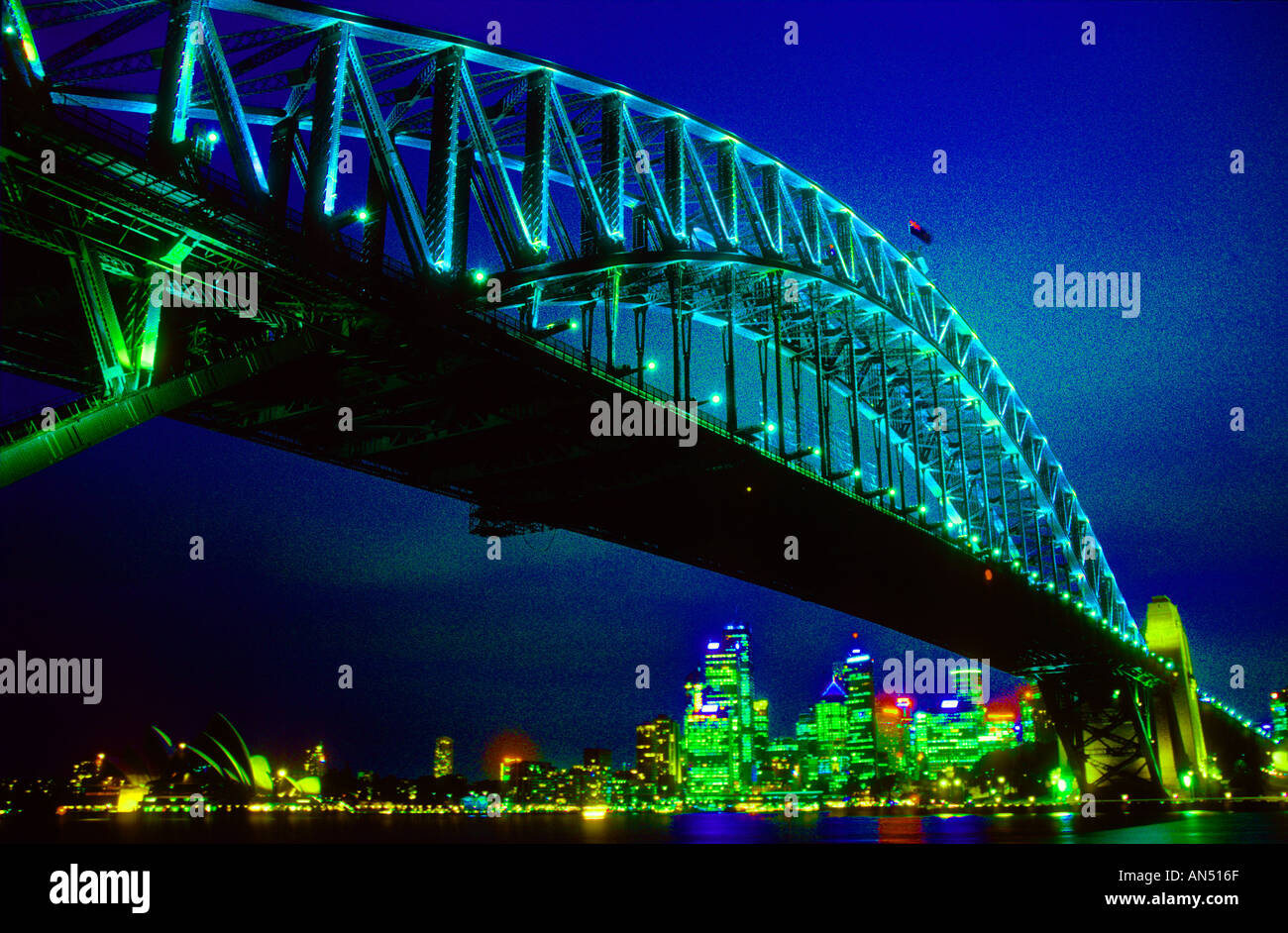 Sydney Harbour bridge Circular Quay Sydney NSW New South Wales ...