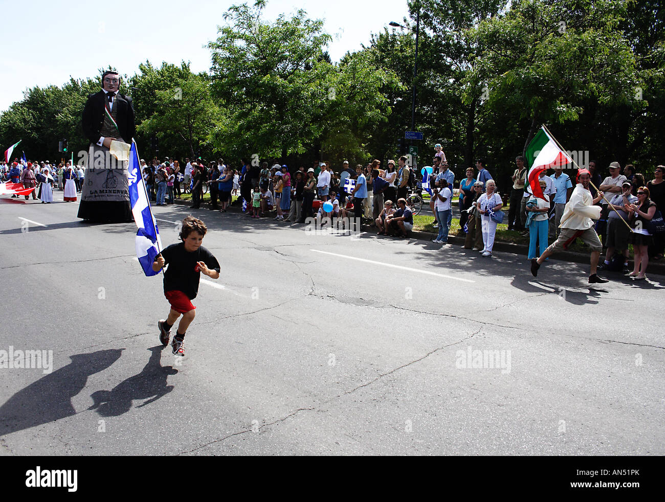 A race during the Montreal Independence Day Parade Stock Photo - Alamy