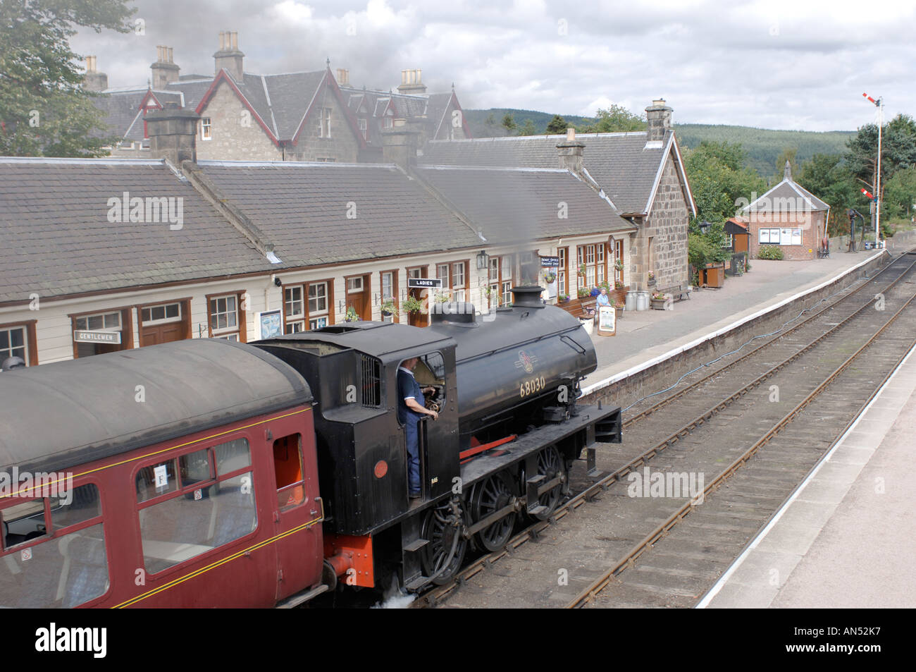 Strathspey Railway Boat of Garten station. XTR 3187-317 Stock Photo - Alamy