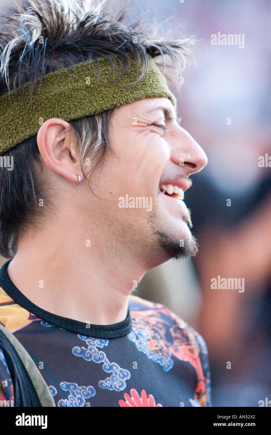 attractive young punk laughing Stock Photo - Alamy