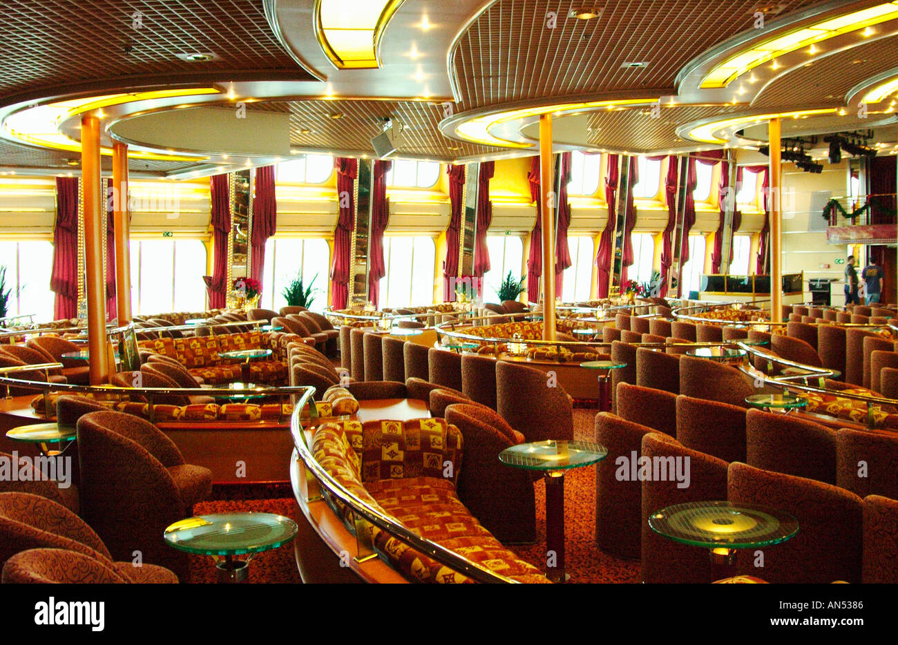Interior of cruise ship Norwegian Sea theater Stock Photo - Alamy