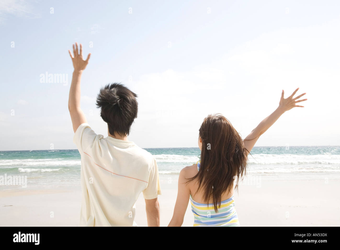 Back figure of Japanese couple Stock Photo - Alamy