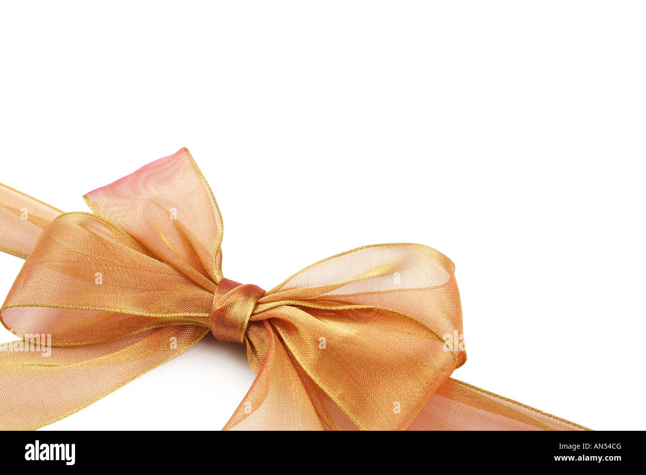 Festive bow on white background Stock Photo - Alamy