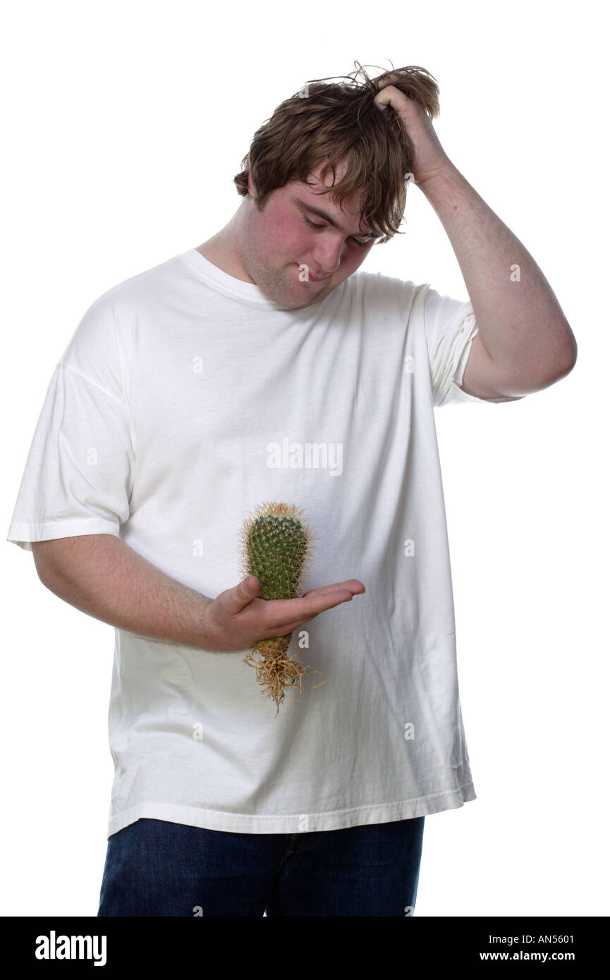 Man holding young plant with roots hi-res stock photography and images ...