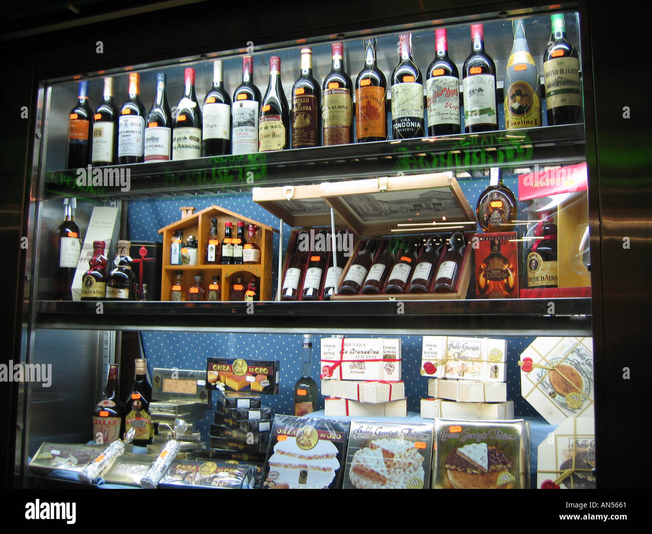Delicatessen Shop Window at Night in Alicante Spain Espana Europe EU ...