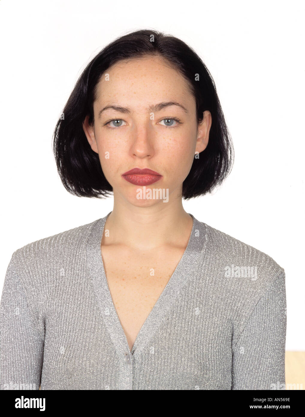 sad Woman shot in studio Stock Photo - Alamy