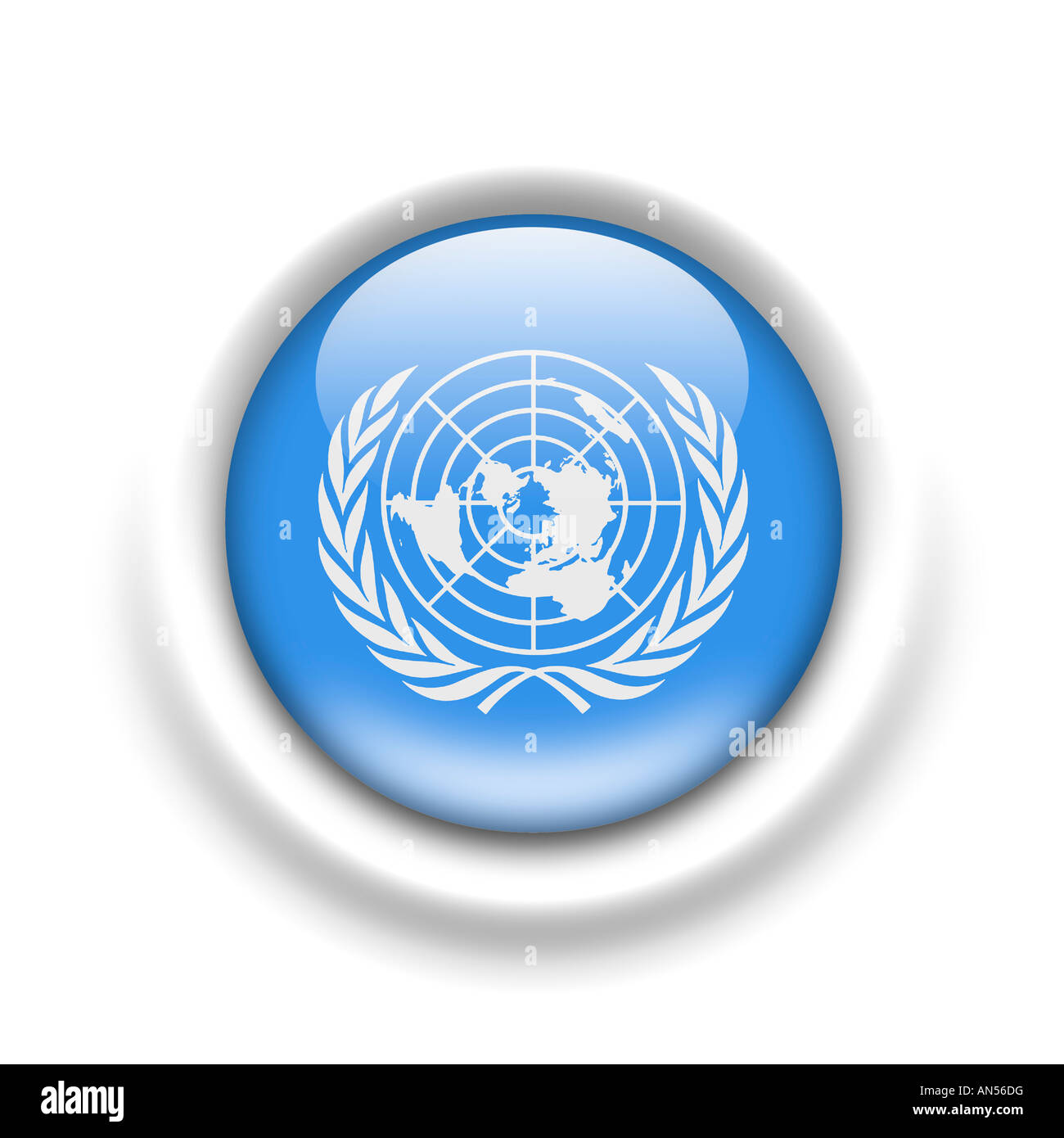 Flag of UN United Nations Stock Photo - Alamy
