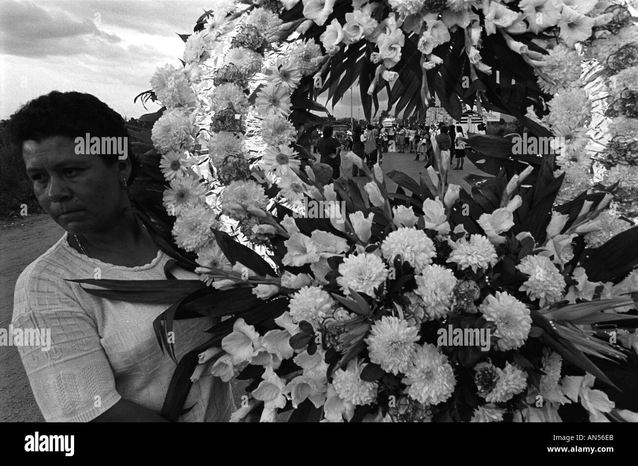 Coffin death hearse procession flowers hi-res stock photography and ...