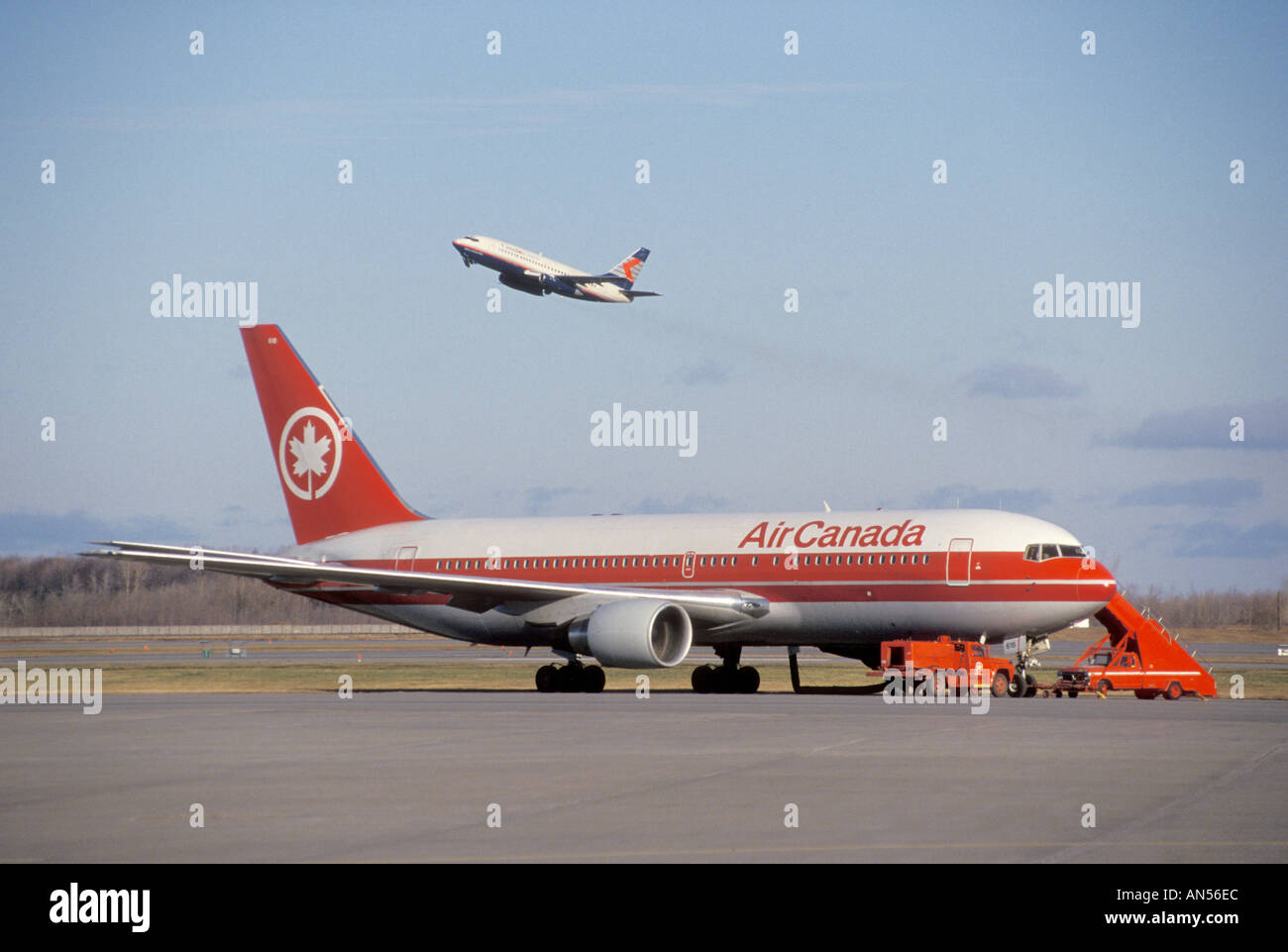 aircraft taking off AirCanada and Canadian Airlines Stock Photo - Alamy