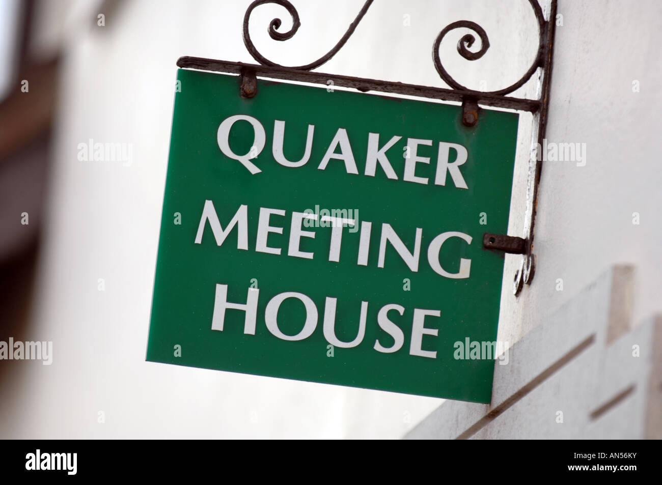 Quaker meeting house sign Stock Photo - Alamy